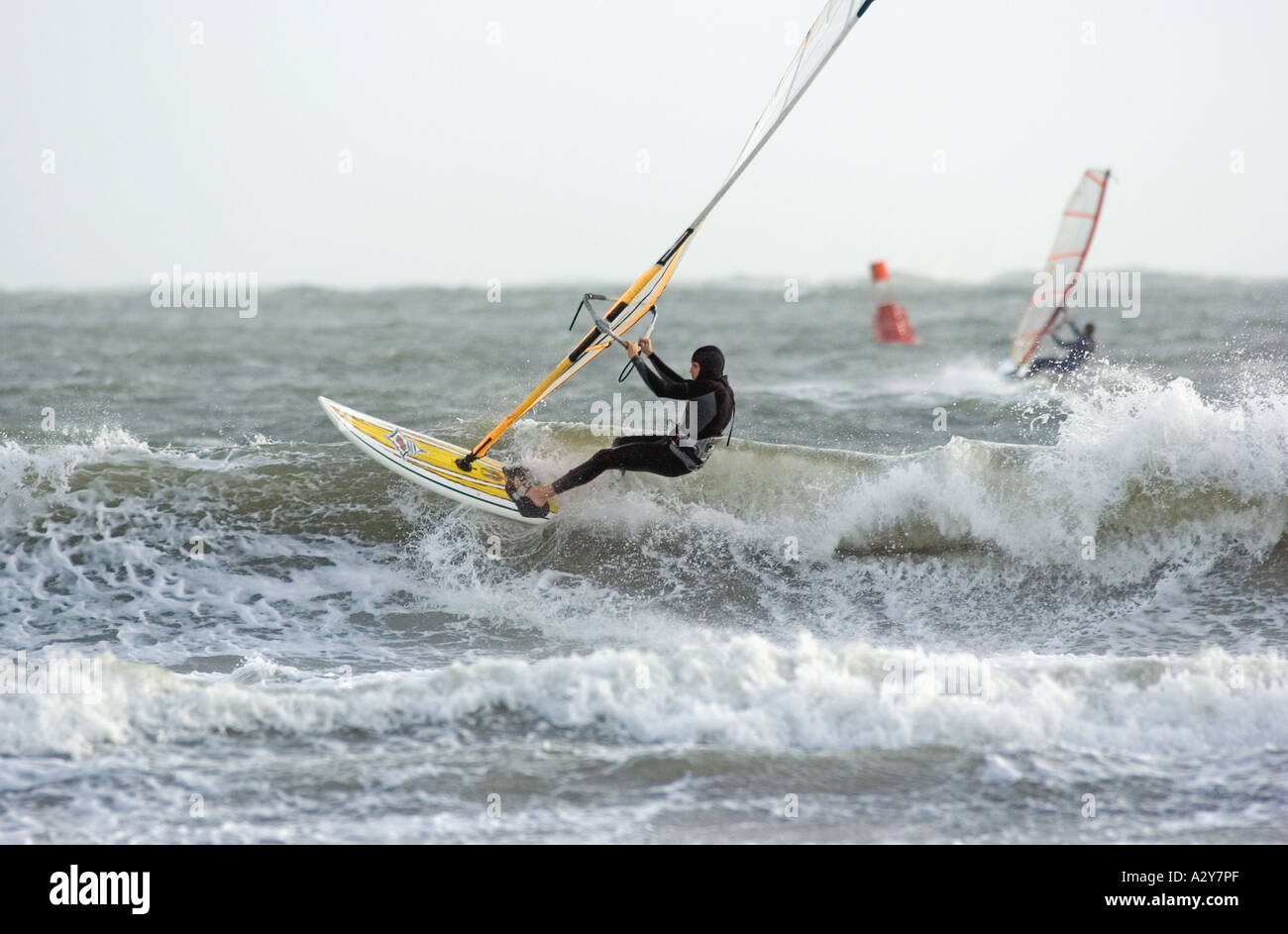 Windsurfing Horton Gower Peninsular South Wales Stock Photo - Alamy