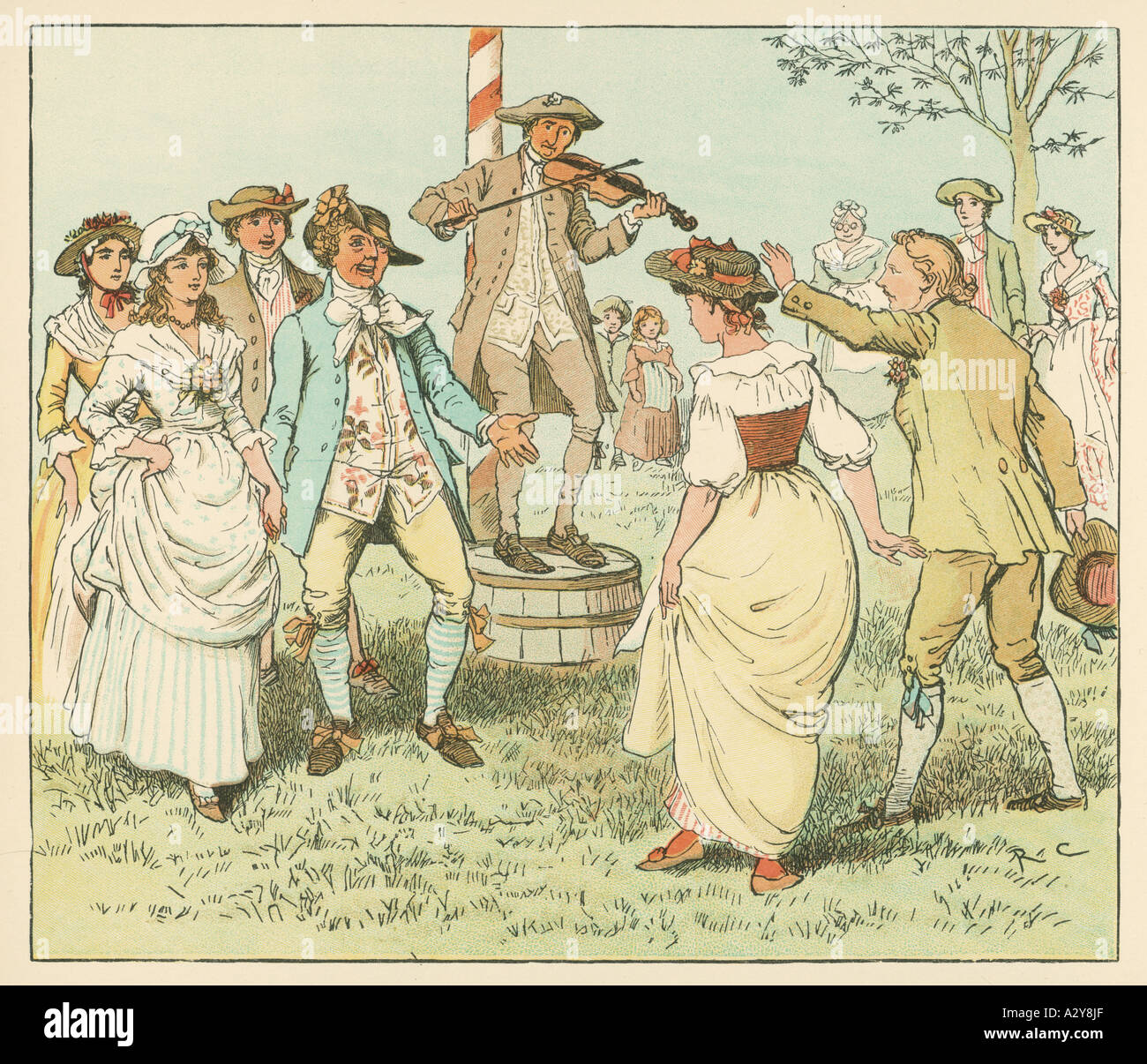 Country Dance Fiddler Stock Photo - Alamy