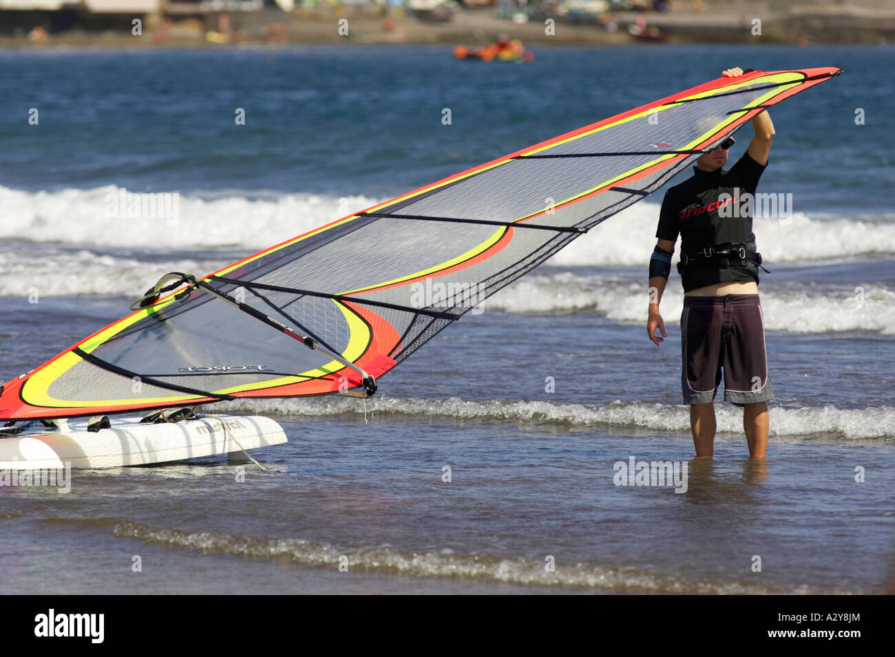 Windsurfer On Beach High Resolution Stock Photography and Images - Alamy