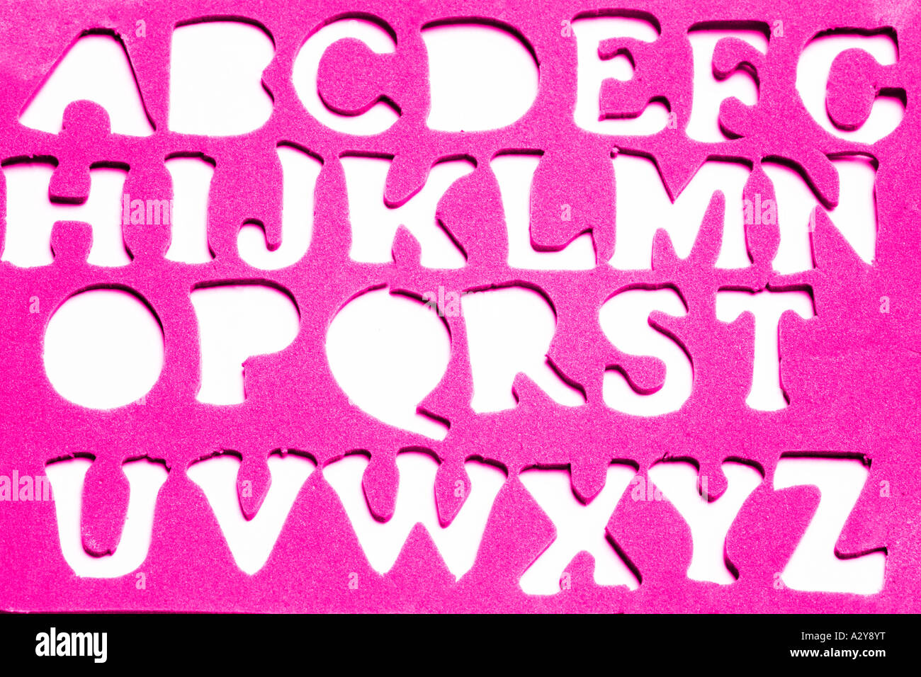 Alphabet - pink letters Stock Photo - Alamy