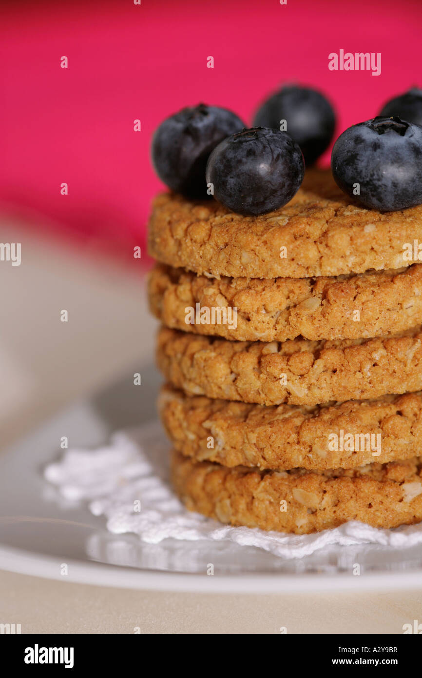 Half Blueberry pastry tower Stock Photo - Alamy
