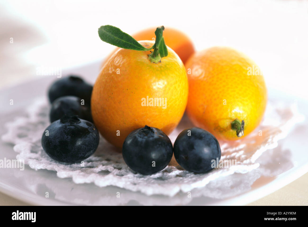 Chinese tangerine with blueberries Stock Photo - Alamy