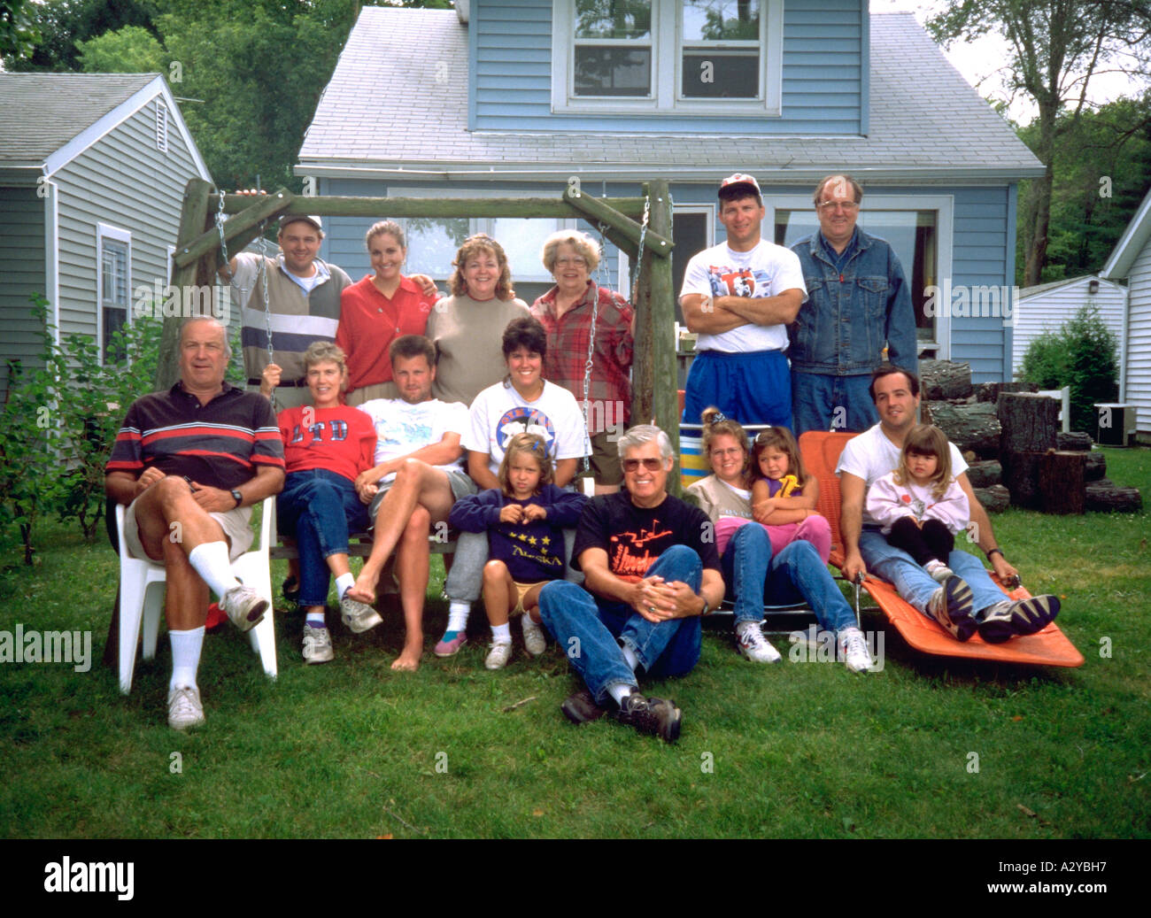 Extended family on vacation at Lake Kettle Moraine. Dundee Wisconsin ...