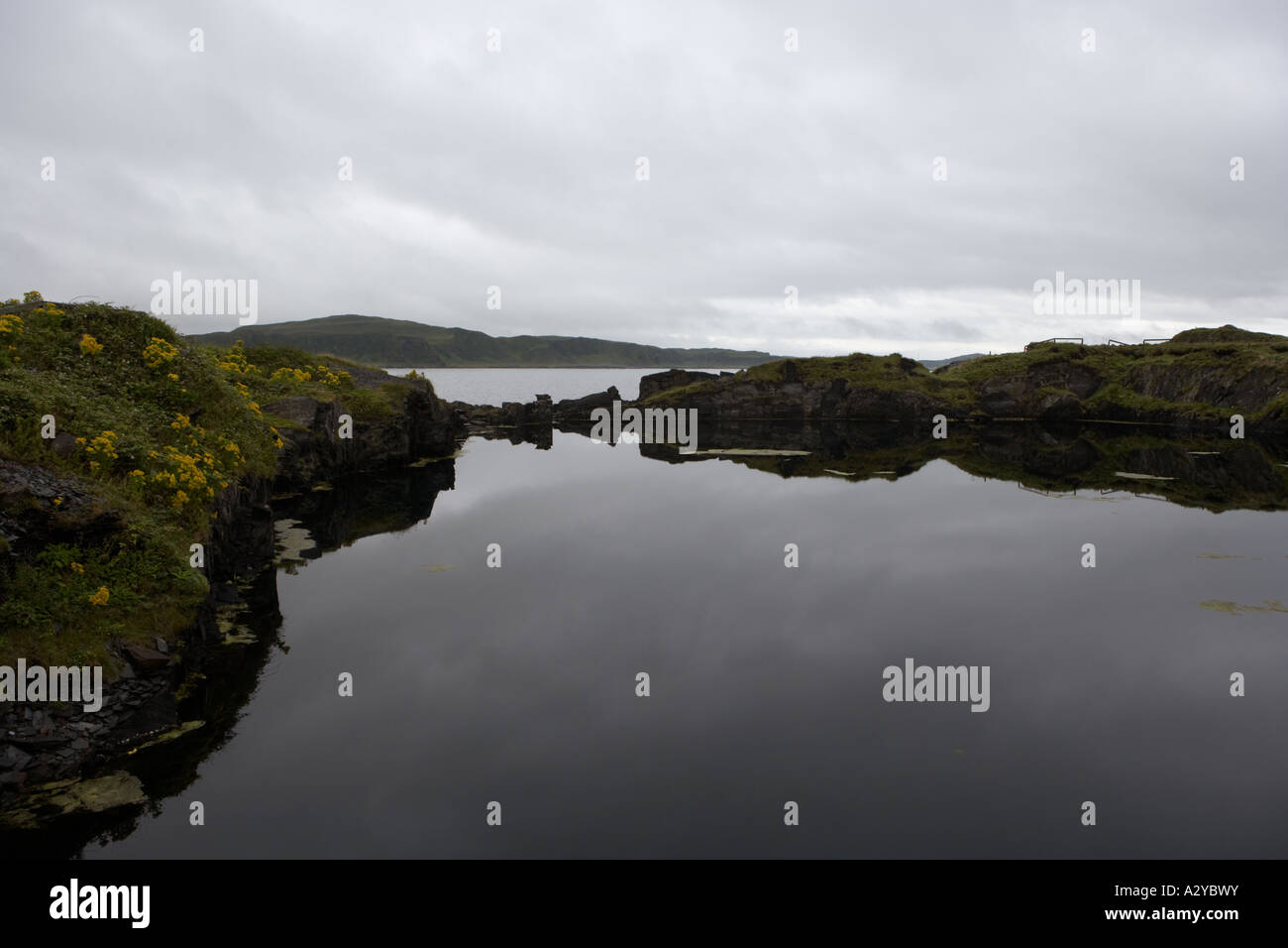 A slate quarry on Easdale Island, off the west coast of scotland Stock ...