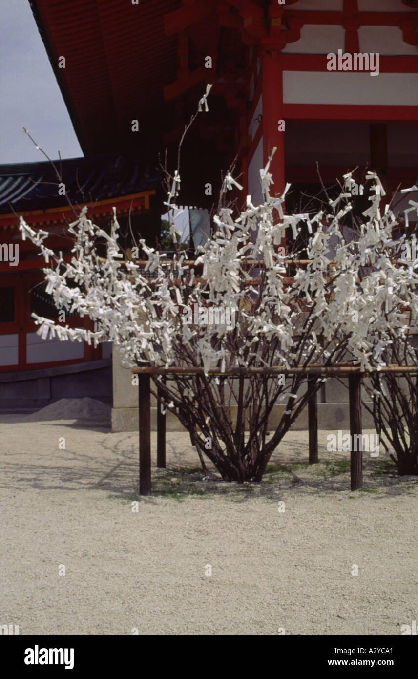 Prayers on tree at Temple Kyoto Japan Stock Photo - Alamy