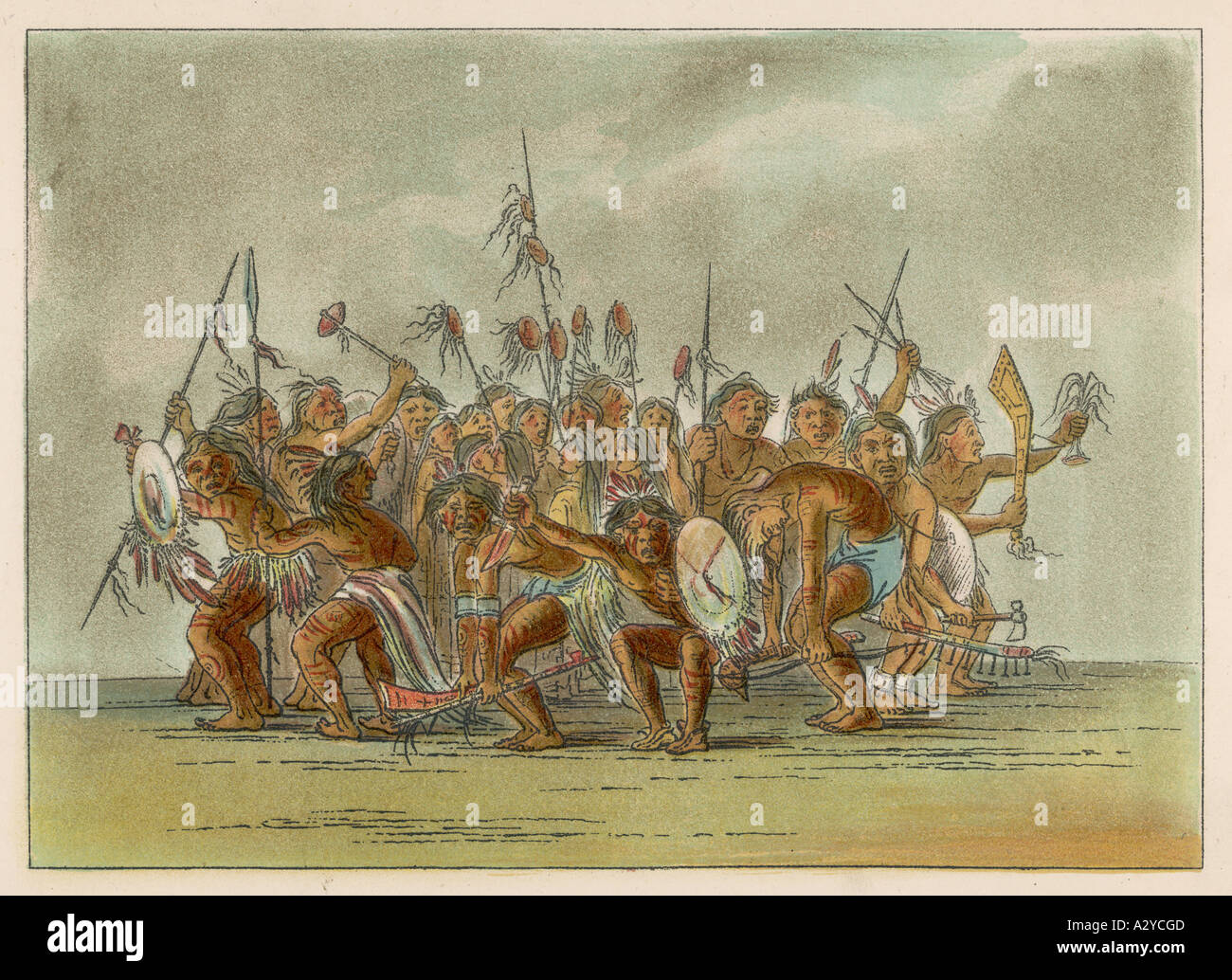 Racial Scalp Dance C1830 Stock Photo - Alamy