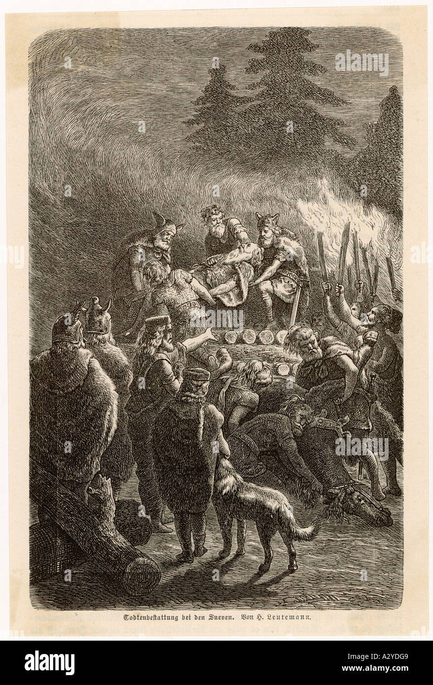 Ancient German Cremation Stock Photo - Alamy