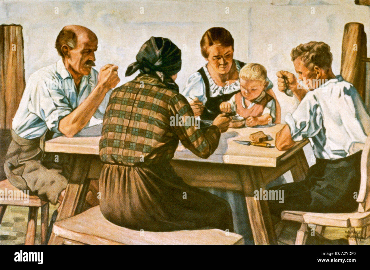 German Family Meal Stock Photo - Alamy