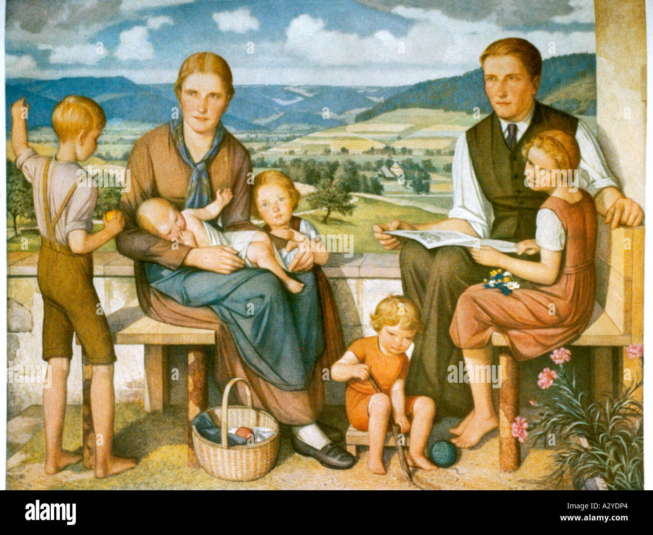 Perfect Aryan Family Stock Photo - Alamy