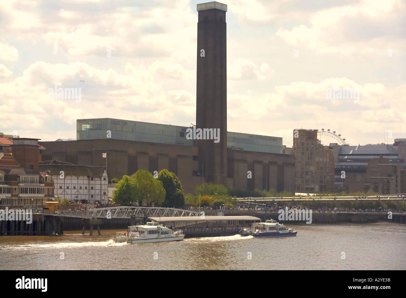 lonon tate modern art gallery alongside river thames Stock Photo - Alamy