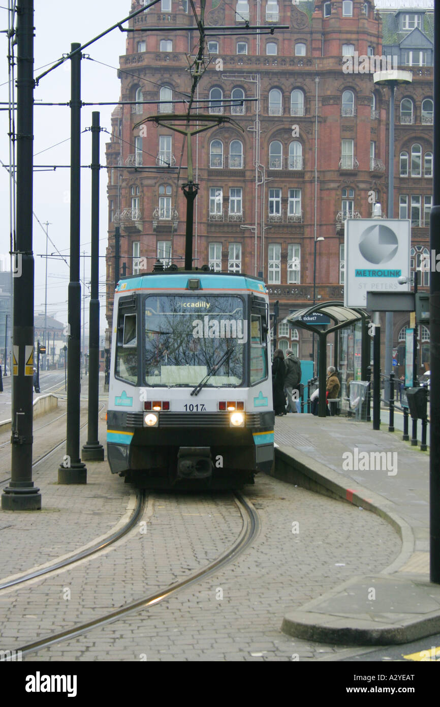 Manchester Tram Metro Stock Photo - Alamy