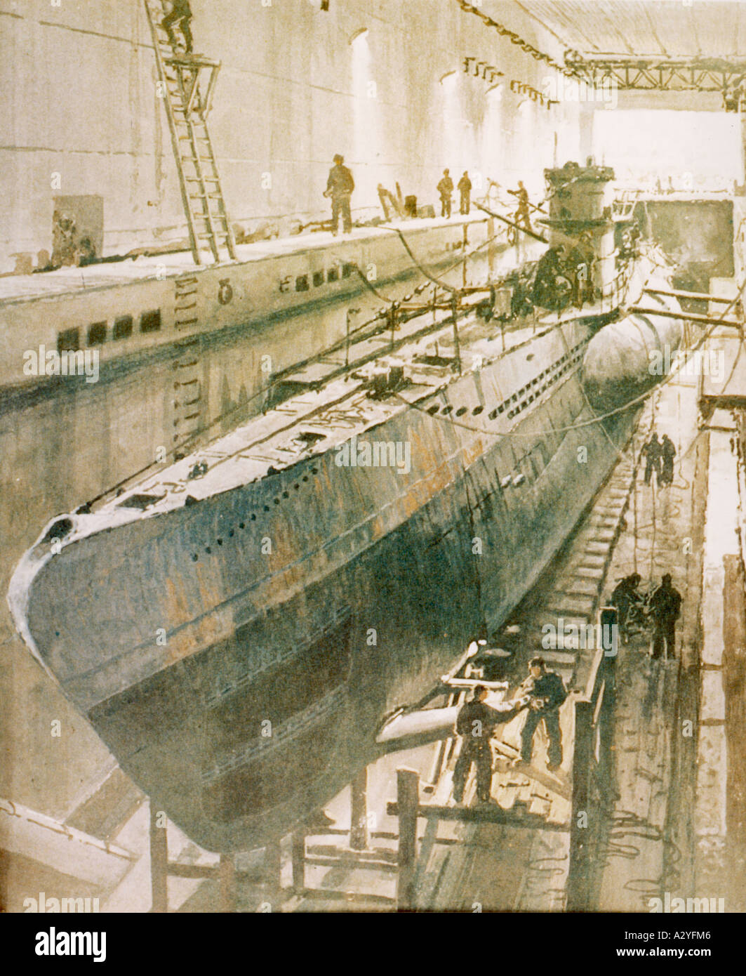 Transport Submarines Ger Stock Photo - Alamy