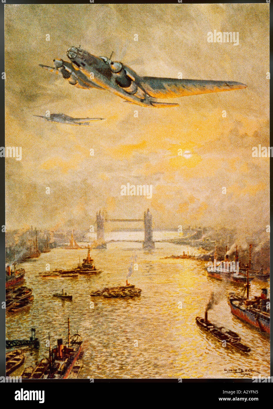 German Air Raids 1940 Stock Photo - Alamy