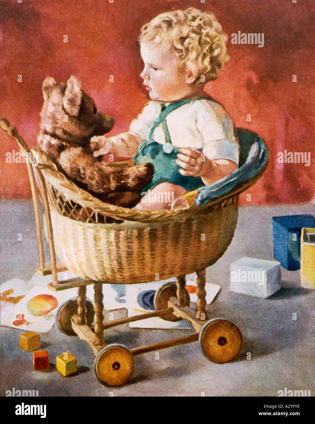 German Boy In Pram 1941 Stock Photo - Alamy