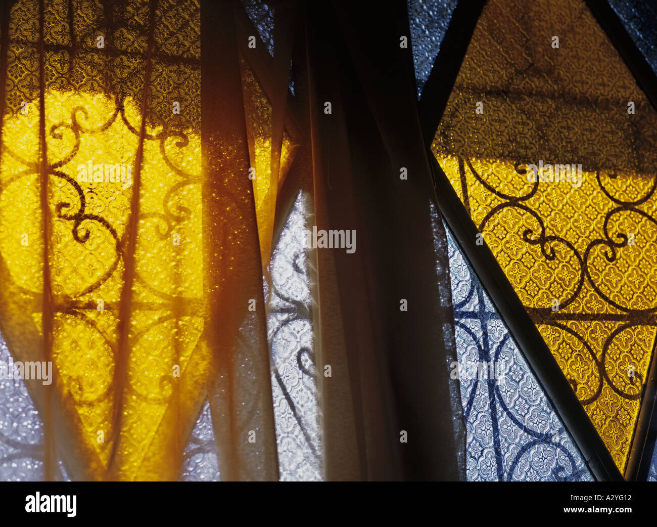 Stained glass window morroco Stock Photo - Alamy