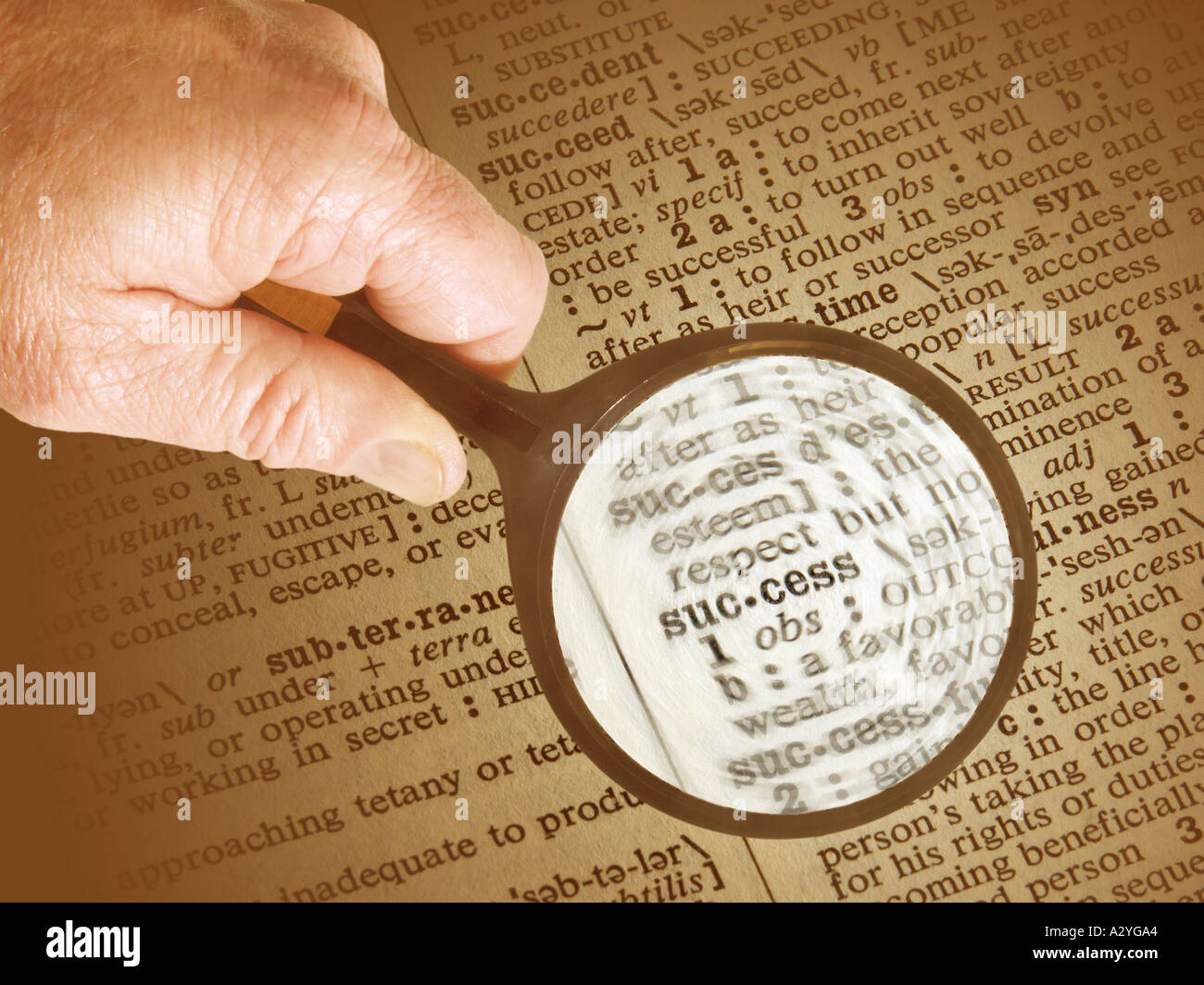 Dictionary page highlighting success Stock Photo - Alamy