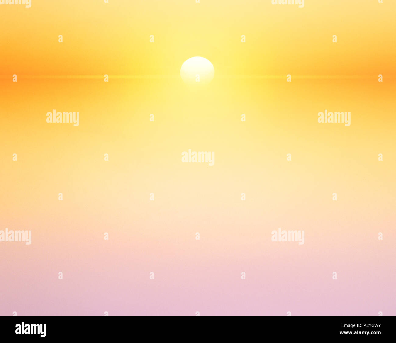 stylized sunset over a body of water Stock Photo - Alamy