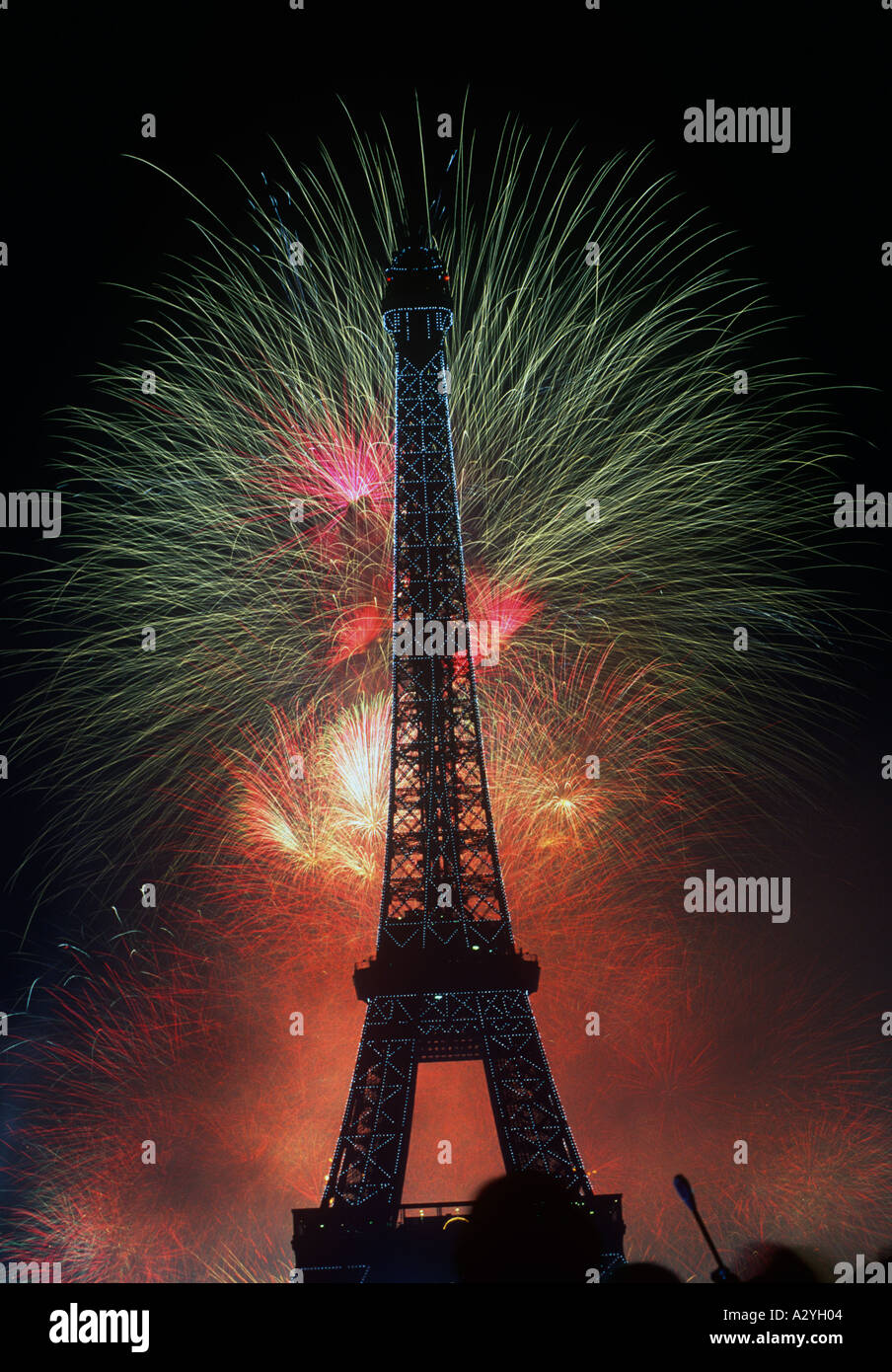 Fireworks Eiffel Tower Paris France Stock Photo - Alamy