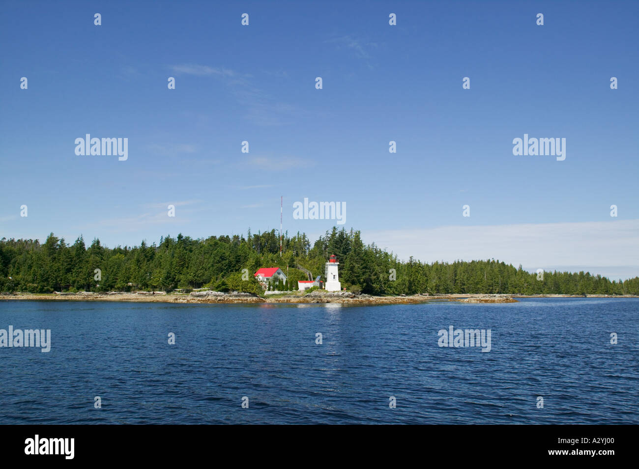 Light House Dryad Point Bella Bella British Columbia Canada Stock Photo ...