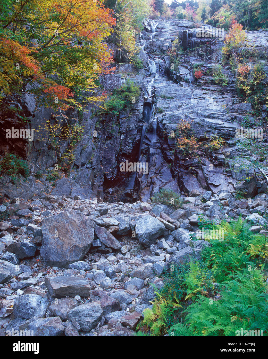 Silver Cascade waterfall in autumn color Stock Photo - Alamy