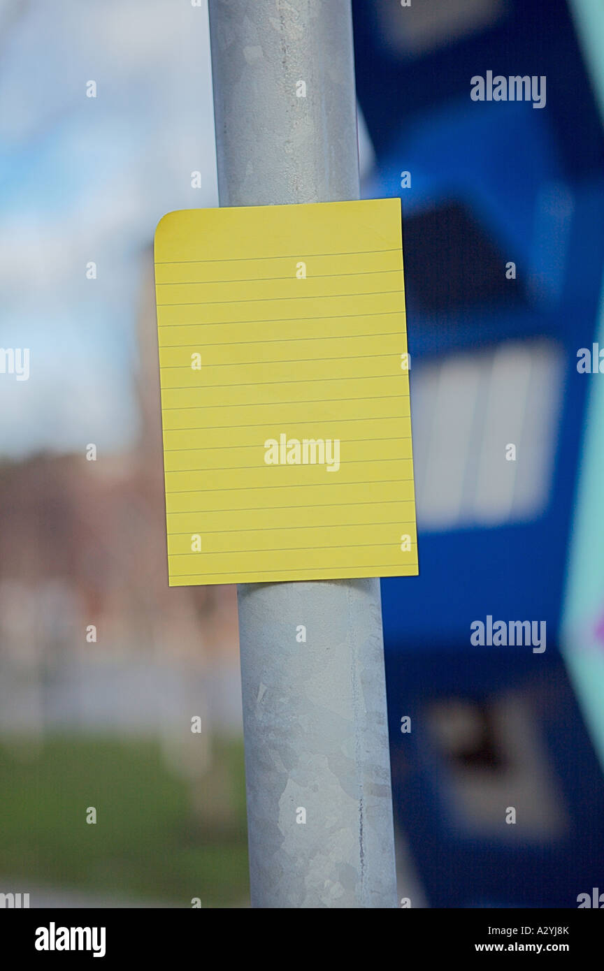 note blank sign post it Stock Photo - Alamy