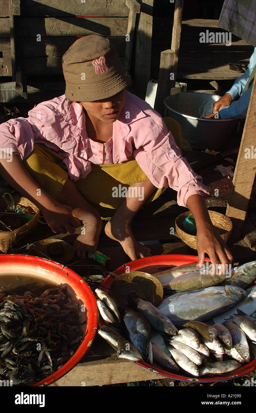 Chaungtha market Chaungtha Burma Myanmar Stock Photo - Alamy