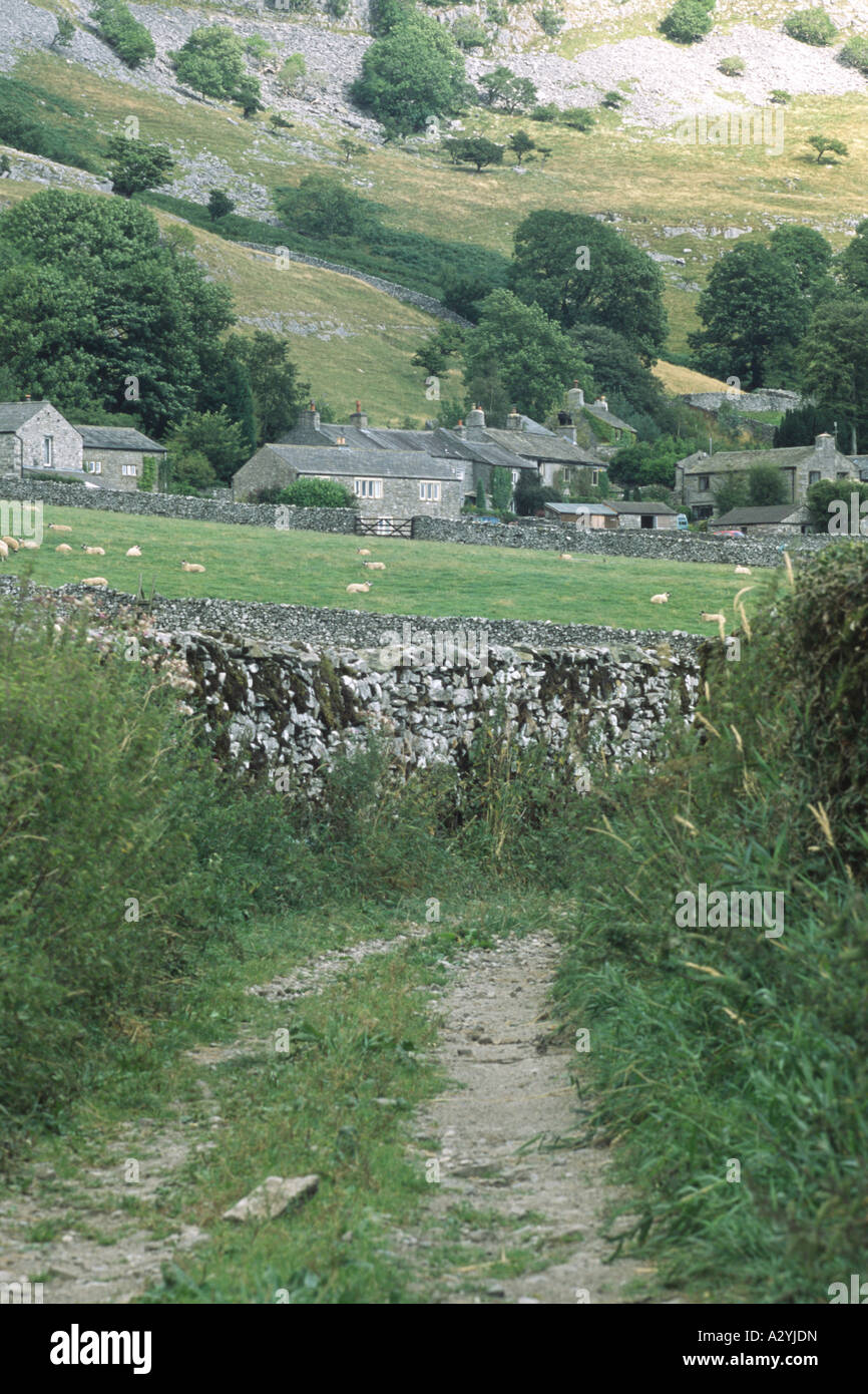 The village of Feizor in Limestone country of the Yorkshire Dales ...