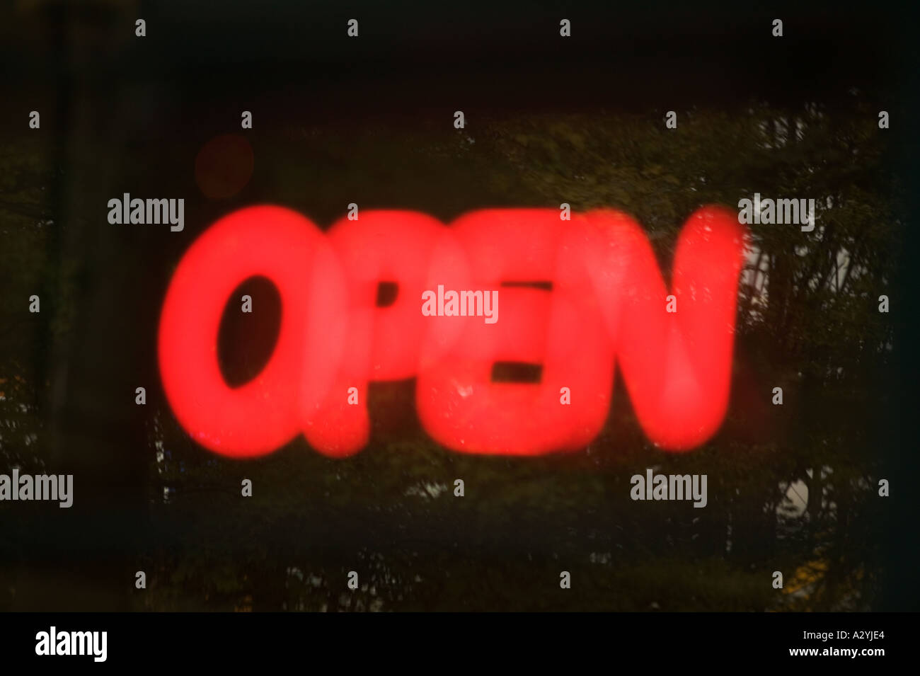 Colourful neon 'open' sign hi-res stock photography and images - Alamy