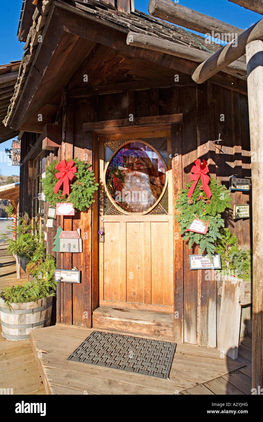 Image of Santa's reflection in the window Stock Photo - Alamy