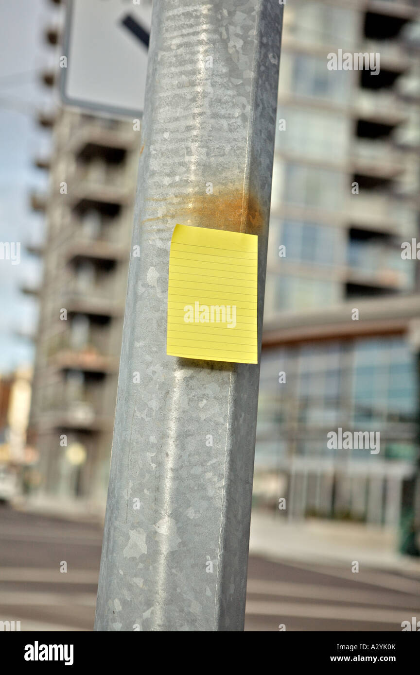 note blank sign Stock Photo - Alamy