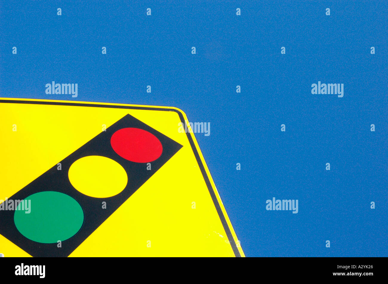Stop light sign on highway and roads and freeway to word drivers Stock ...