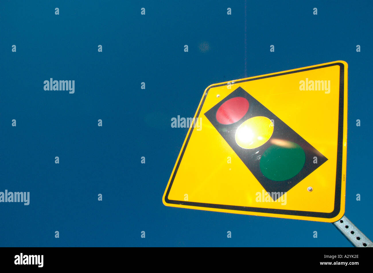 Stop light sign on highway and roads and freeway to word drivers Stock ...
