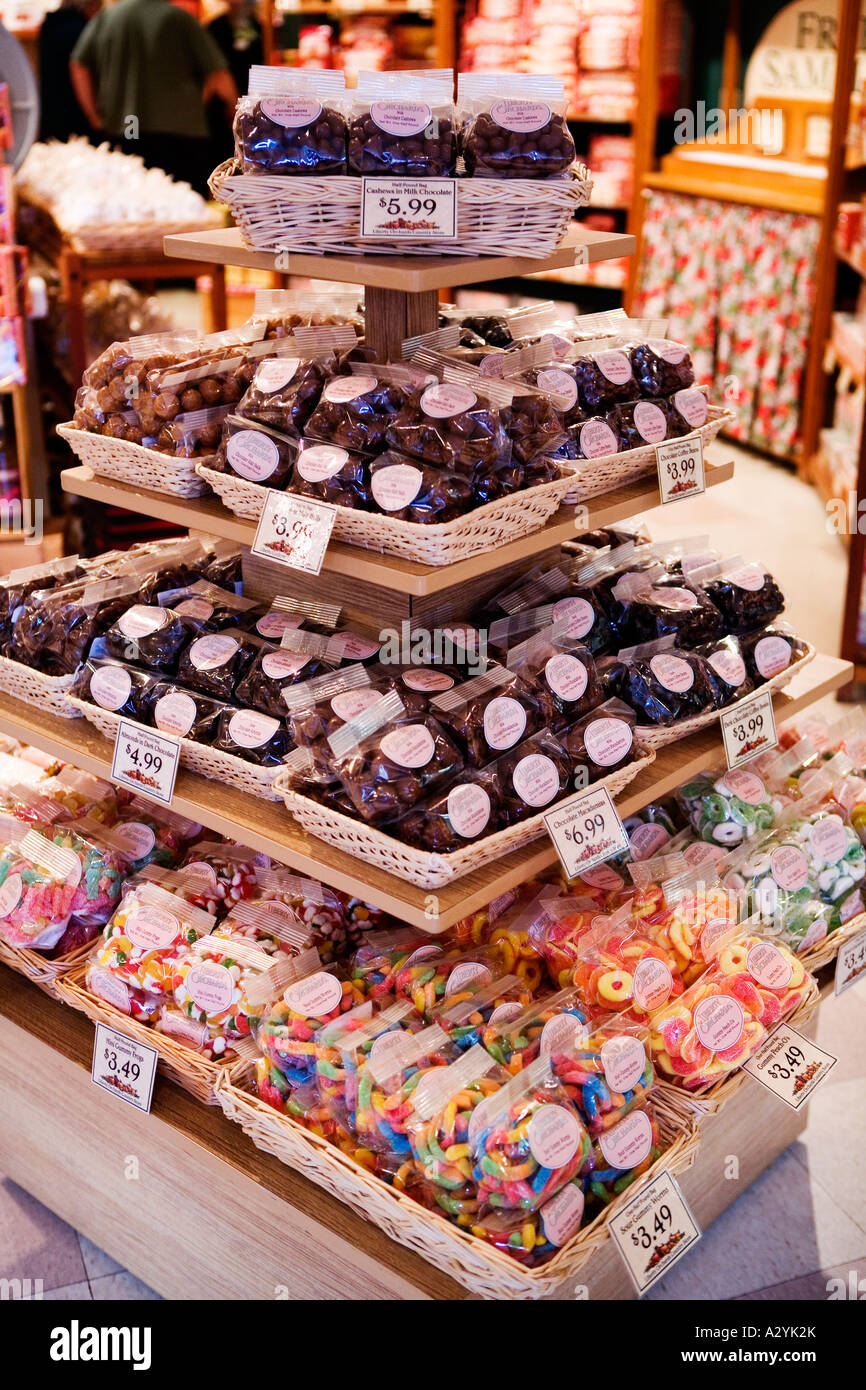 Chocolate candy store display hi-res stock photography and images - Alamy