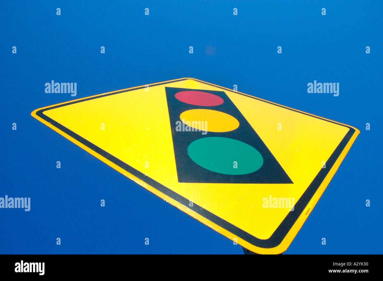Stop light sign on highway and roads and freeway to word drivers Stock ...