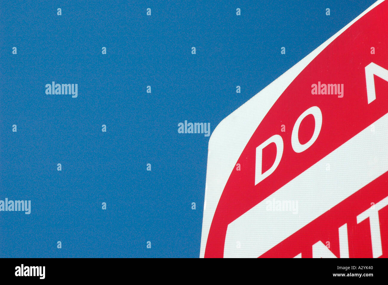 Do not enter sign for drivers to see and follow on one way streets and ...