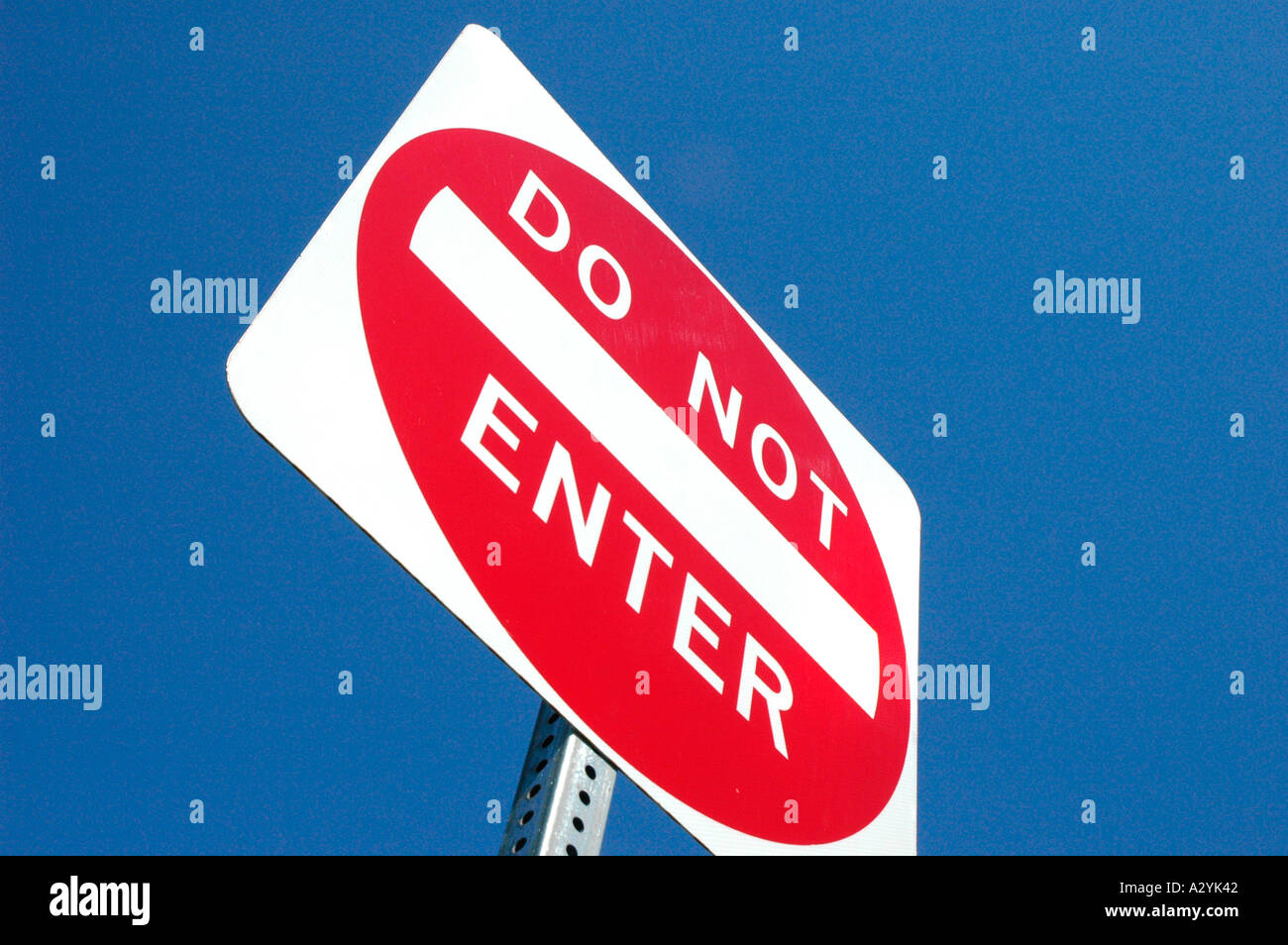 Do not enter sign for drivers to see and follow on one way streets and ...