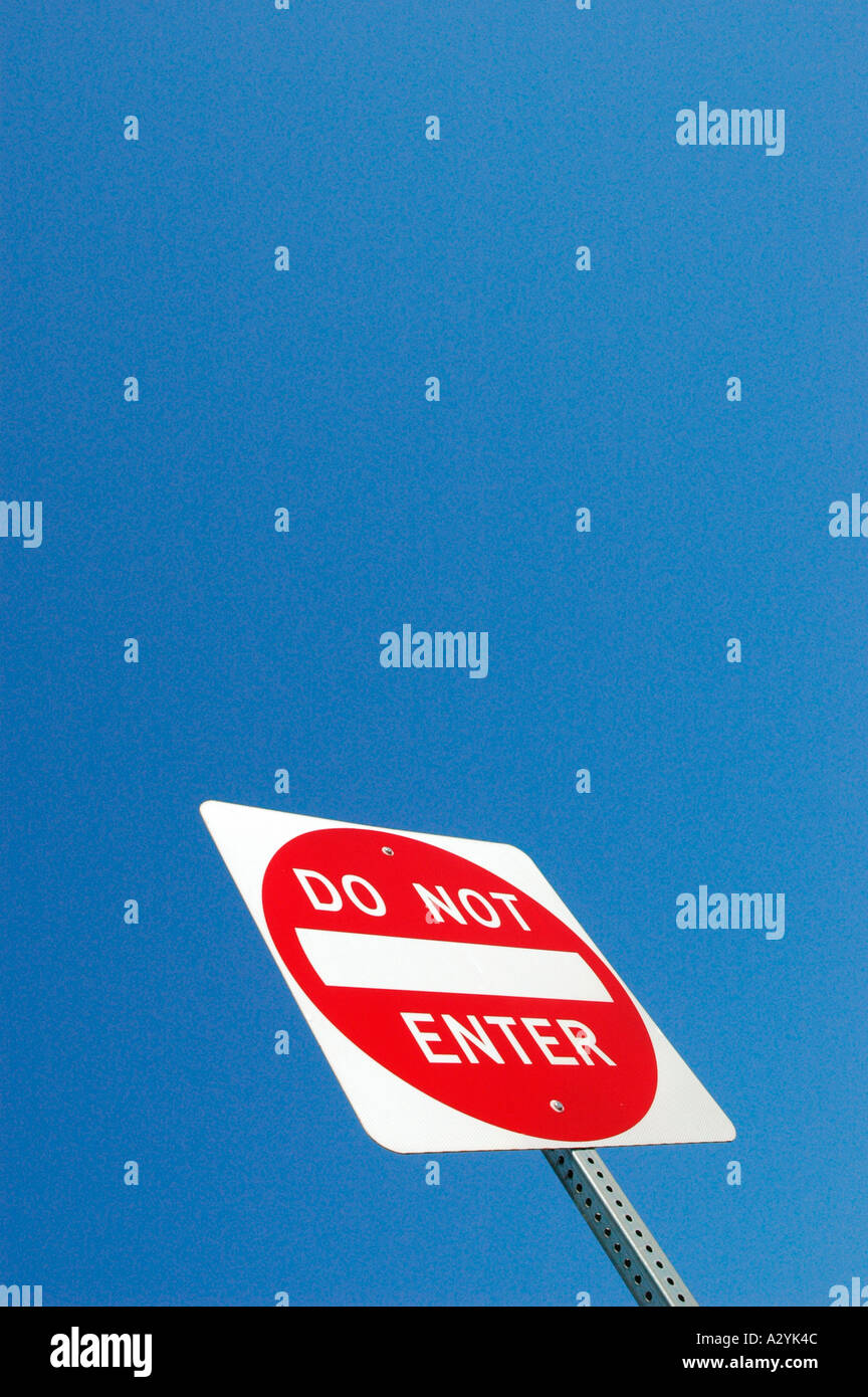 Do not enter sign for drivers to see and follow on one way streets and ...