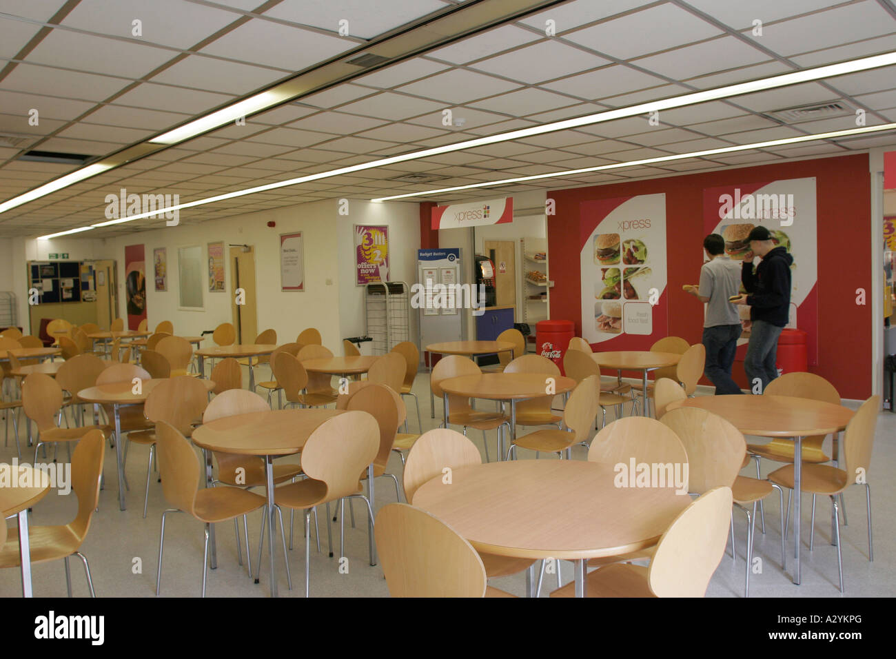 Cafeteria at Sixth form college GB UK Stock Photo - Alamy