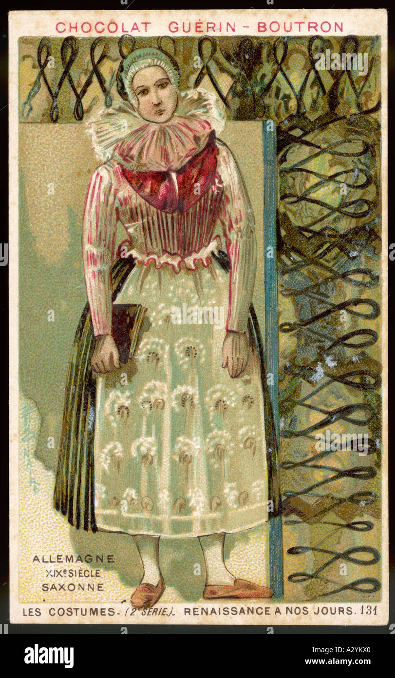 German Saxon Girl 19c Stock Photo - Alamy