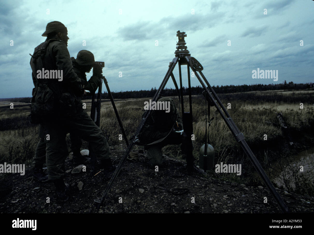Canadian army soldiers on duty at Camp Gagetown New Brunswick Canada ...