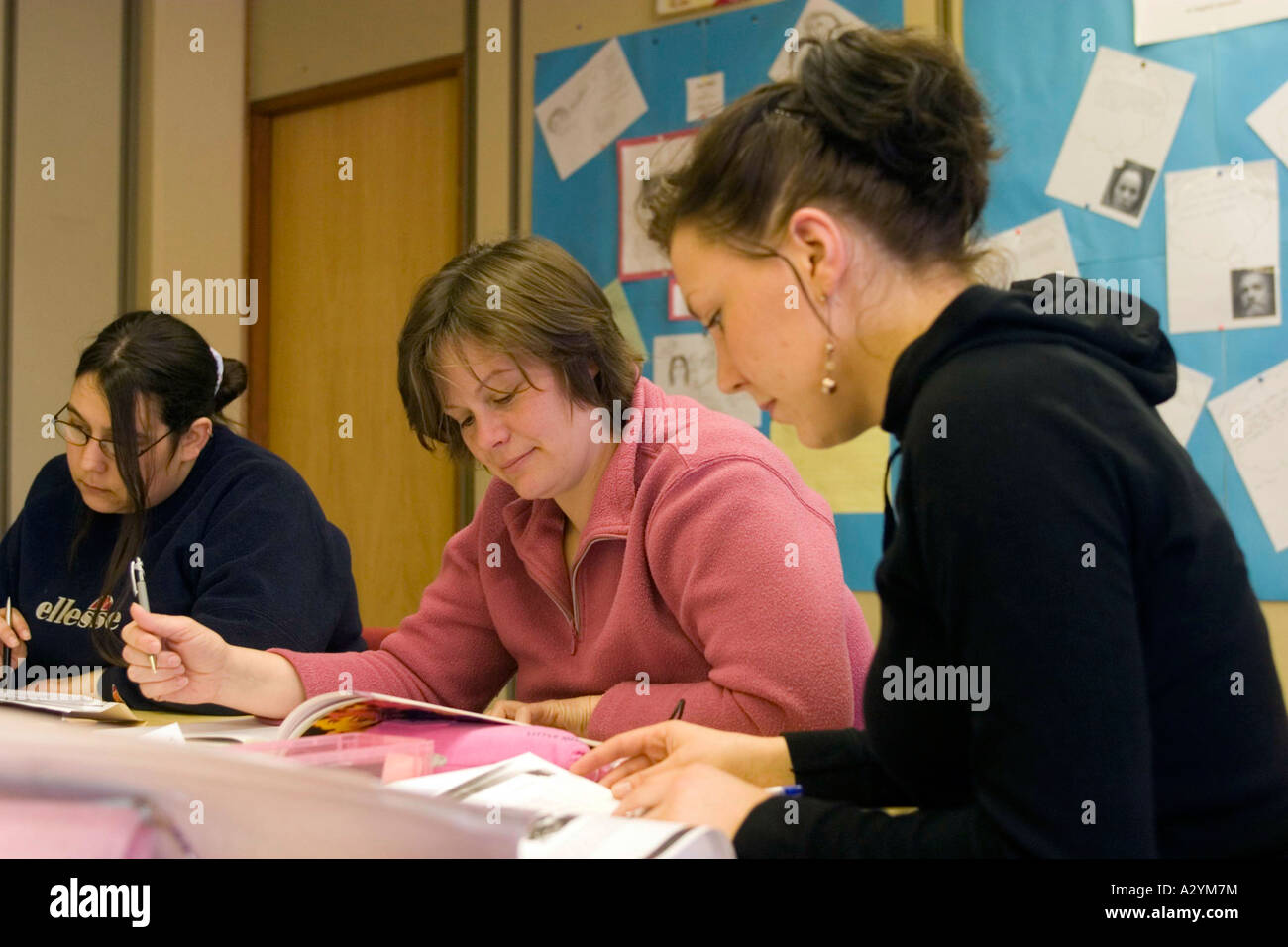 Students and teacher in classroom at sixth form college Stock Photo - Alamy