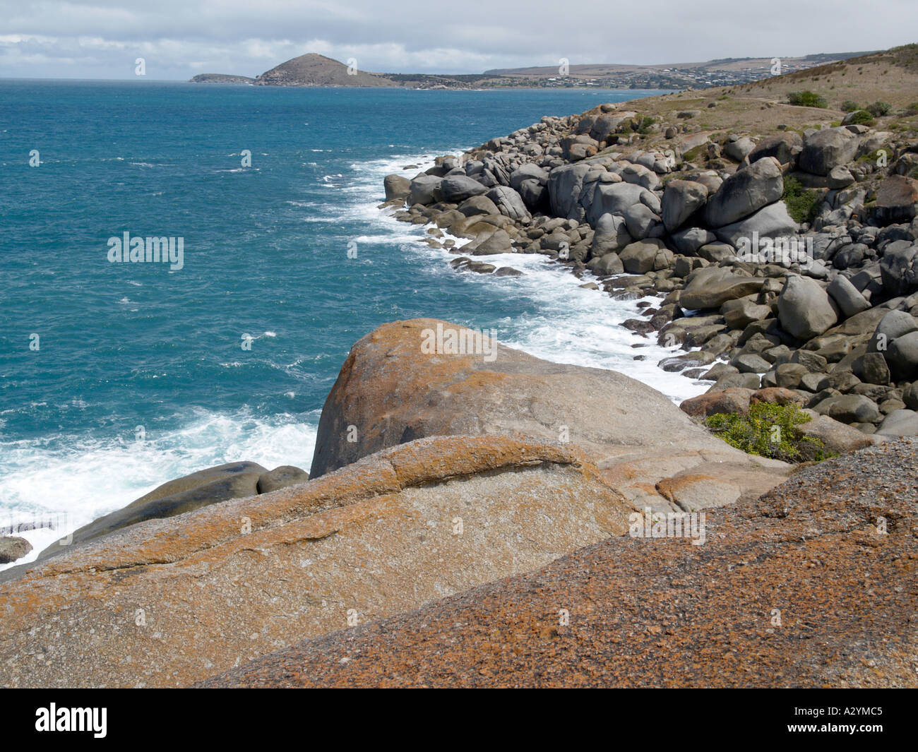 ENCOUNTER BAY AS SEEN FROM GRANITE ISLAND FLEURIEU PENINSULA SOUTH ...