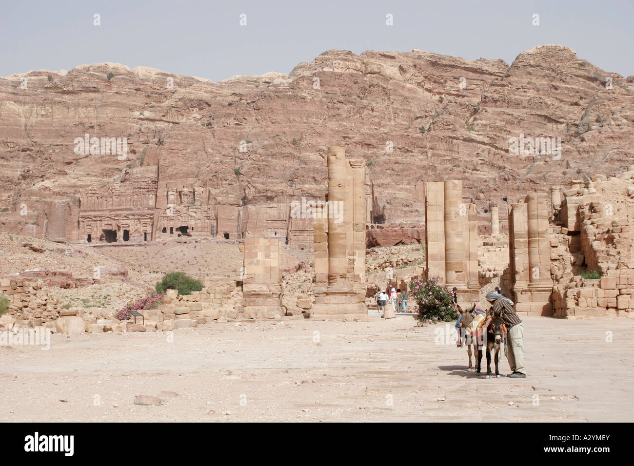 Jordanian jordan famous for its rock cut architecture hi-res stock ...