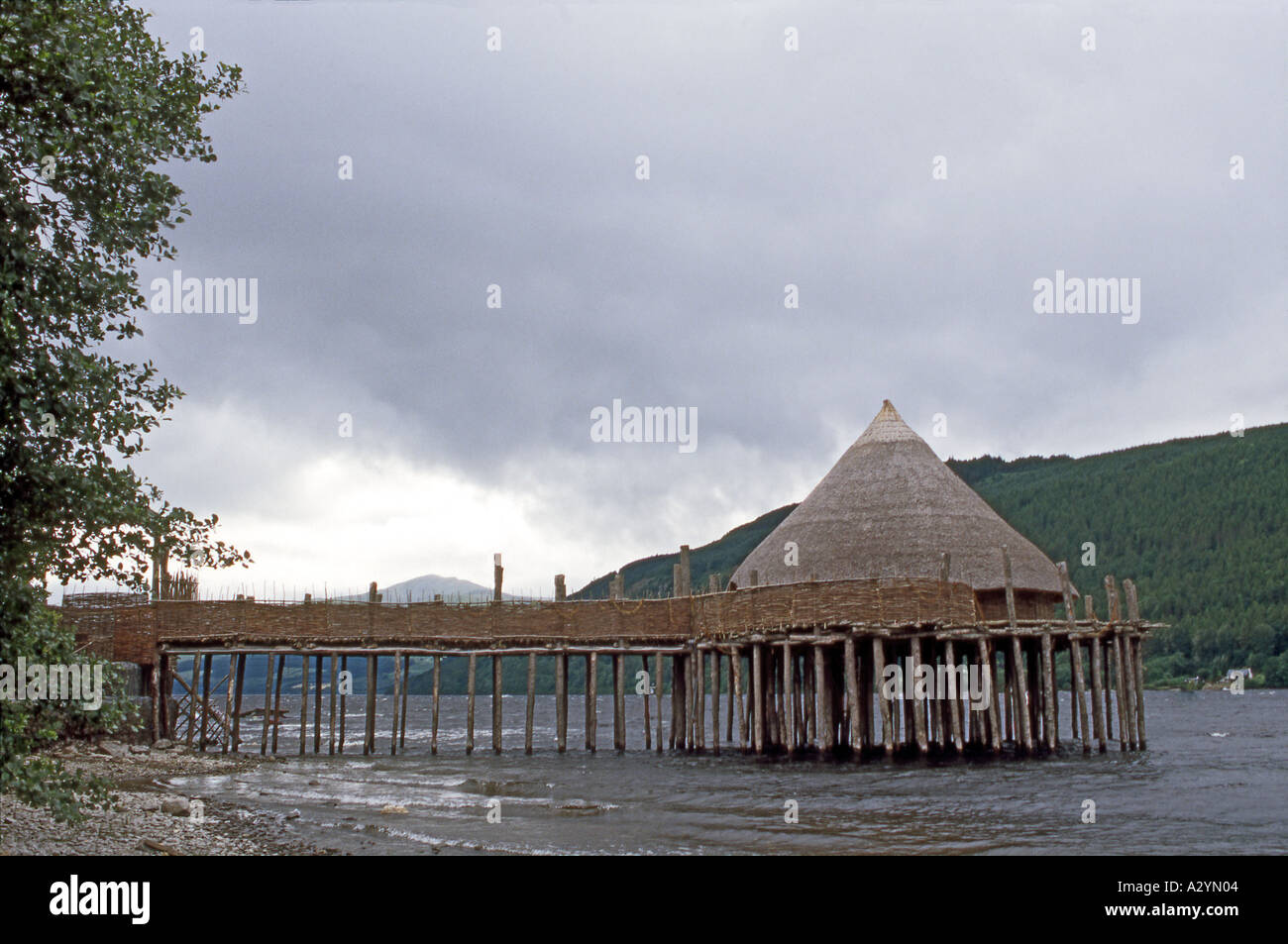 Ancient Crannog Loch Dwelling Scotland Stock Photo - Alamy