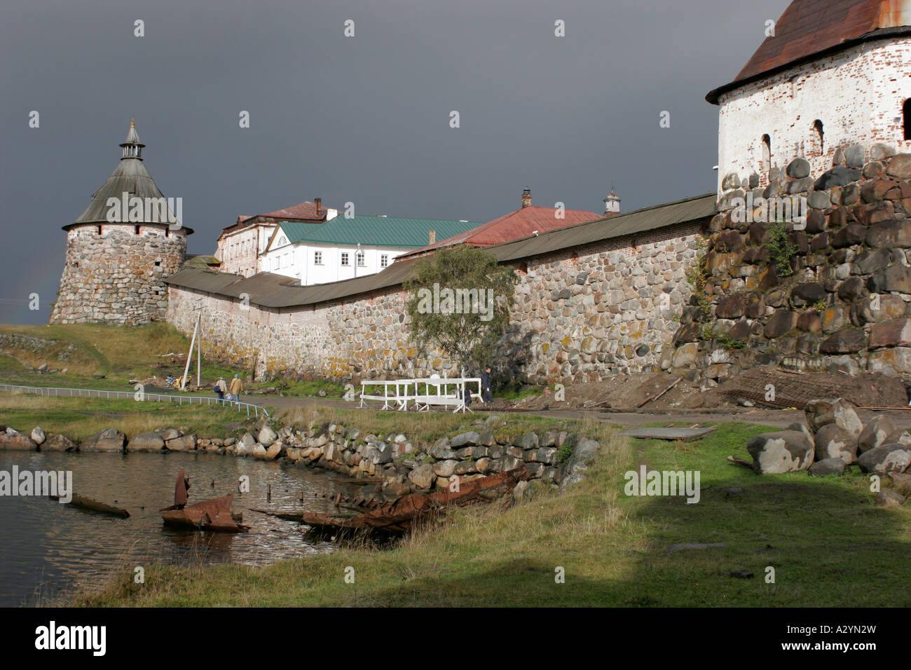 Solovetsky Monastery, Great Solovetsky island, White Sea, Russia Stock ...