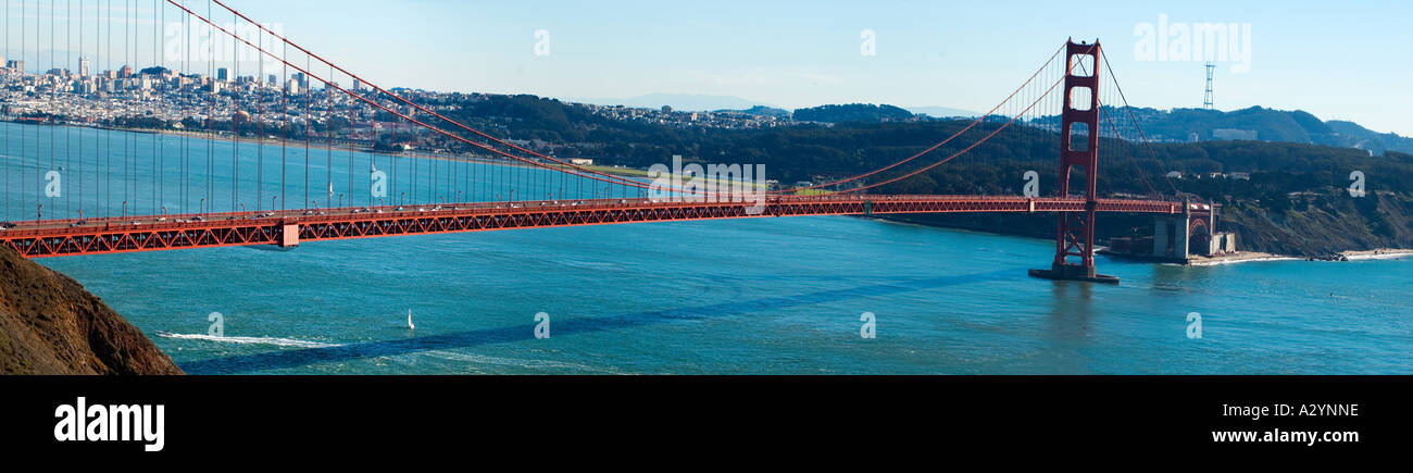 Golden Gate bridge panoramic view Stock Photo - Alamy