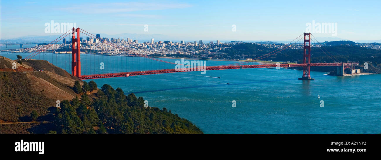 Golden Gate bridge panoramic view Stock Photo - Alamy