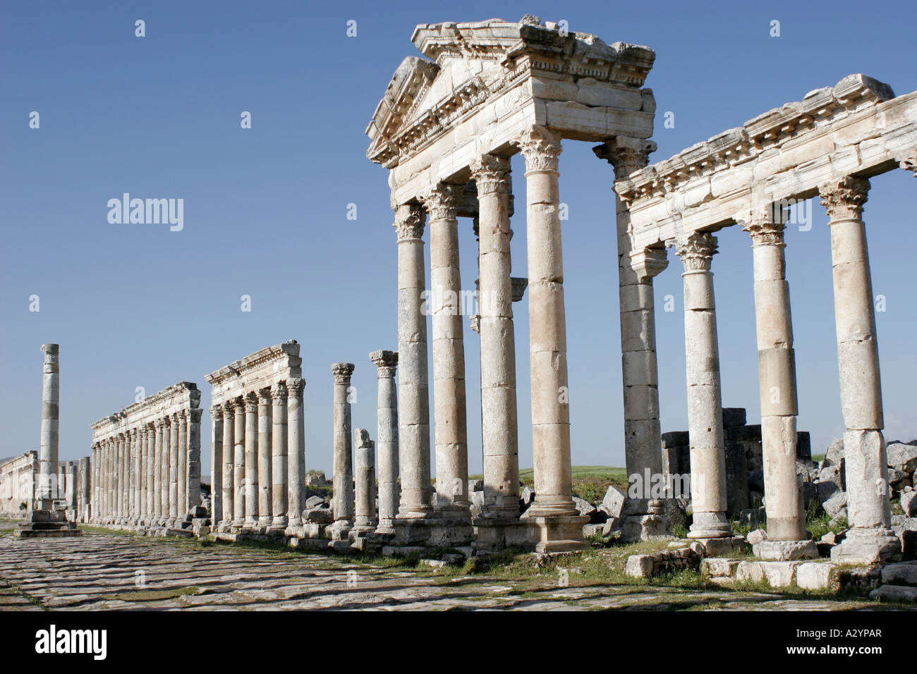 Ruins of Apamea, Syria, Middle East Stock Photo - Alamy