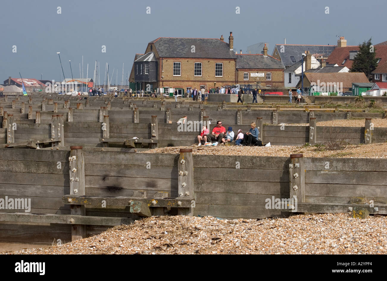 Beach Scene Whitstable Kent England UK Stock Photo - Alamy