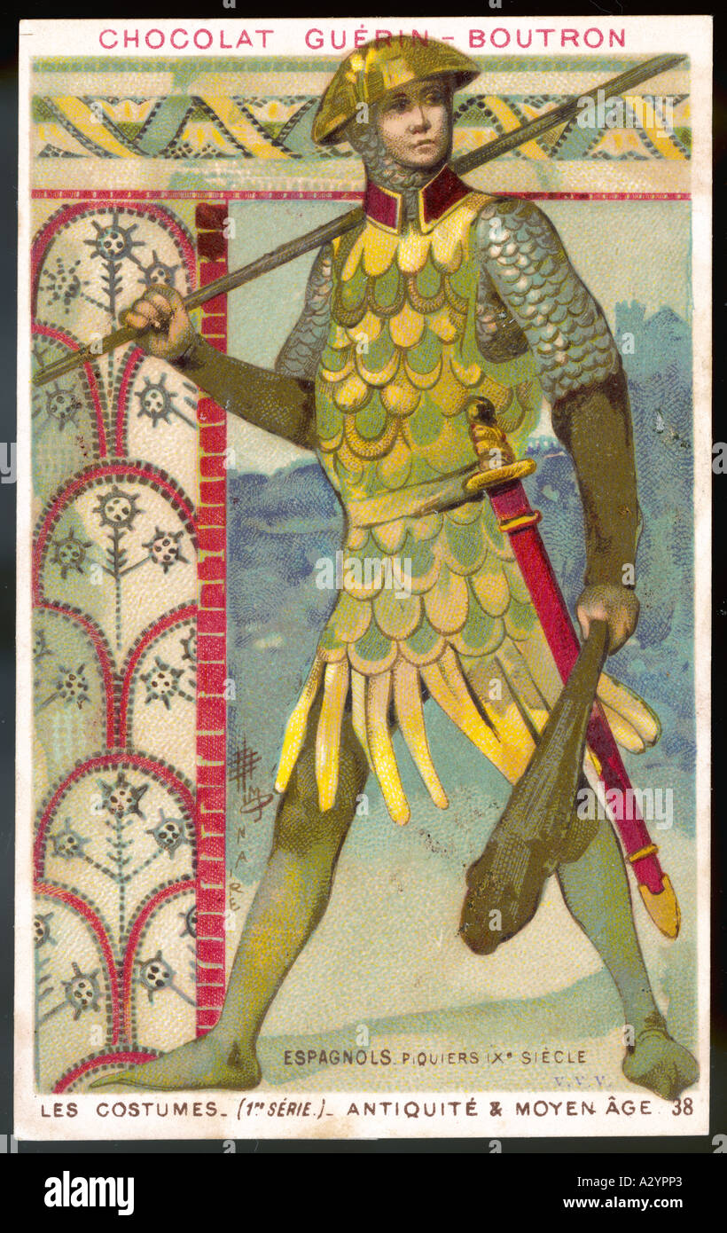 Spanish Pikeman 9th C Stock Photo - Alamy